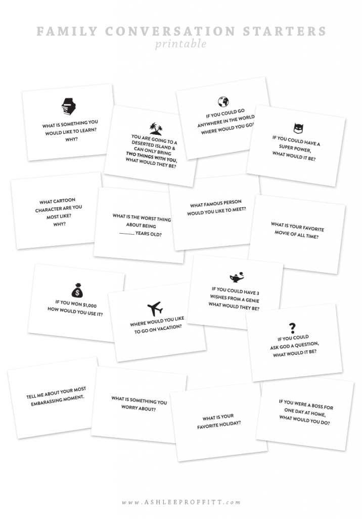 Intentional Family: Conversation Starters – Ashlee Proffitt